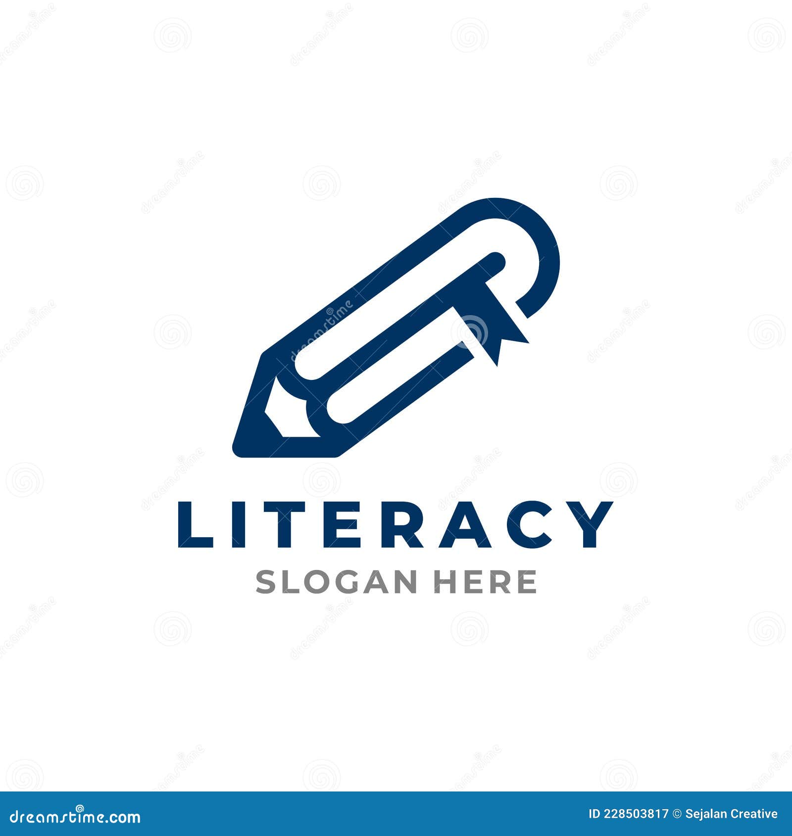 Literacy Logo Template Design Stock Vector - Illustration of book ...