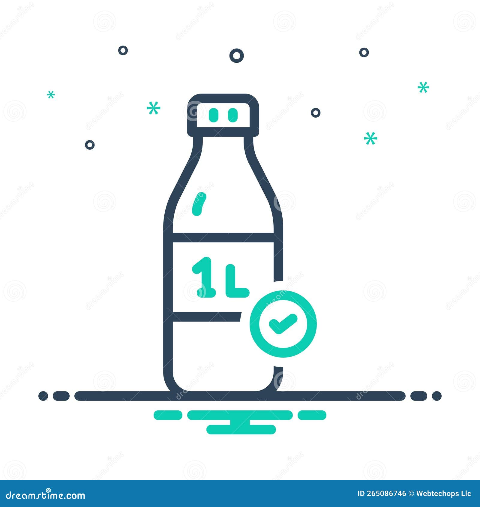 1 Liter Icon, Fluid Volume In Liters, Liquid Drop, Litre Thin Line Web ...