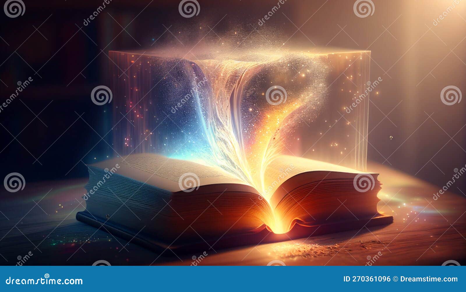 Literary World: Magic Book on the Table, the Magic of Words Stock ...