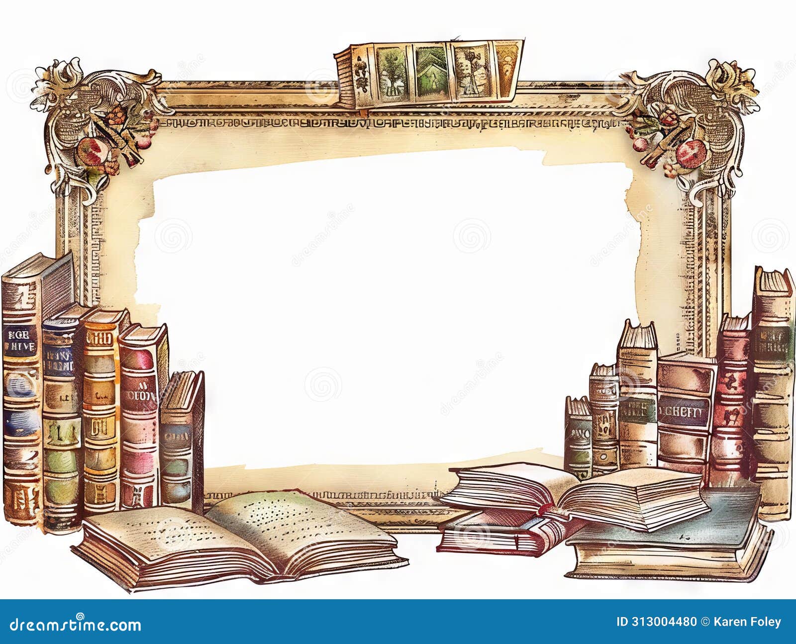 Literature Background on White with Copy Space Stock Illustration ...
