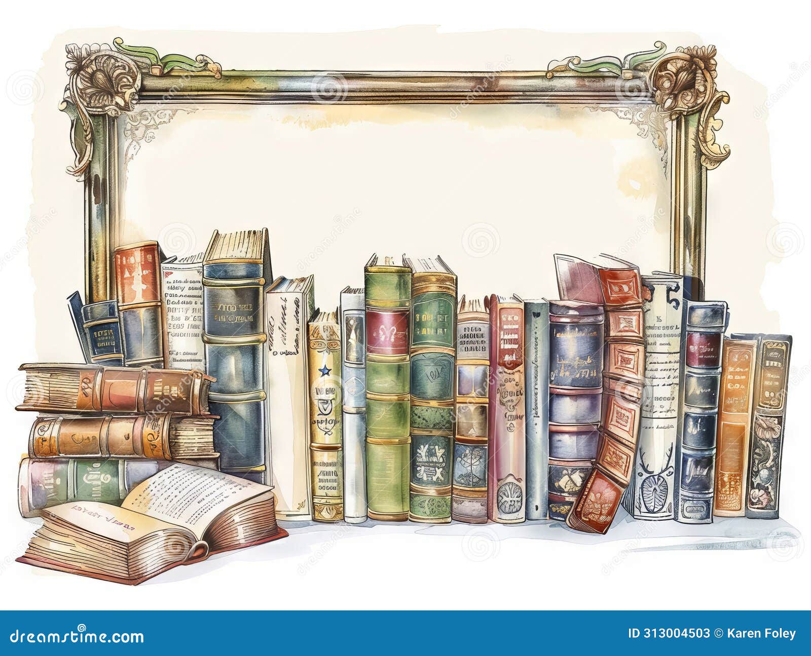 Literature Background on White with Copy Space Stock Illustration ...