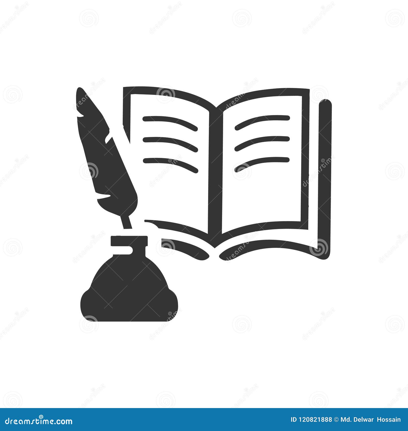 Literature Icon stock vector. Illustration of reading - 120821888