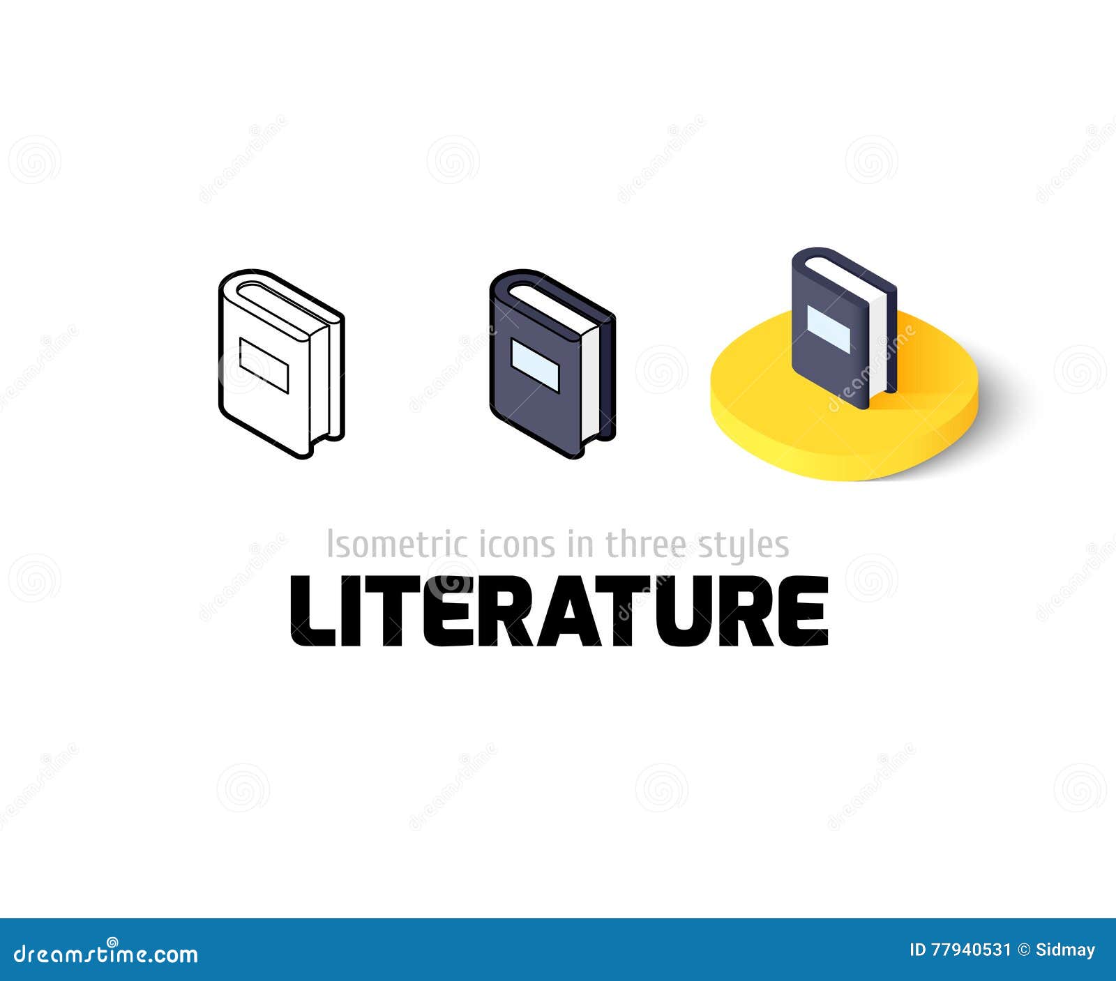 Literature Icon Set. Include Creative Elements As Shoe, Periodic Table ...