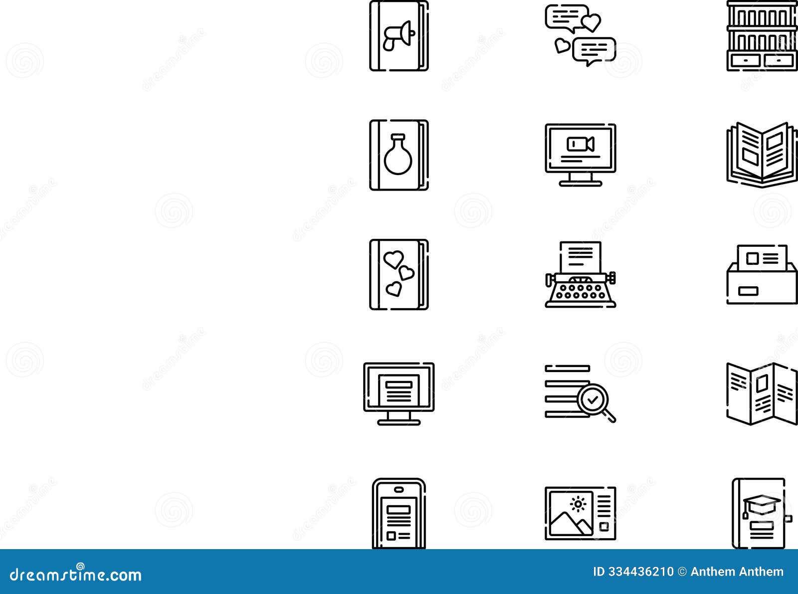 Literature Icons Collection is a Vector Illustration with Editable ...