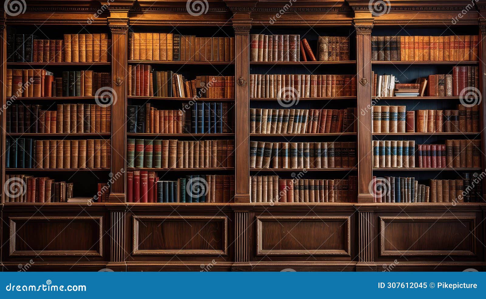 Literature Library Bookshelf Stock Illustration - Illustration of ...