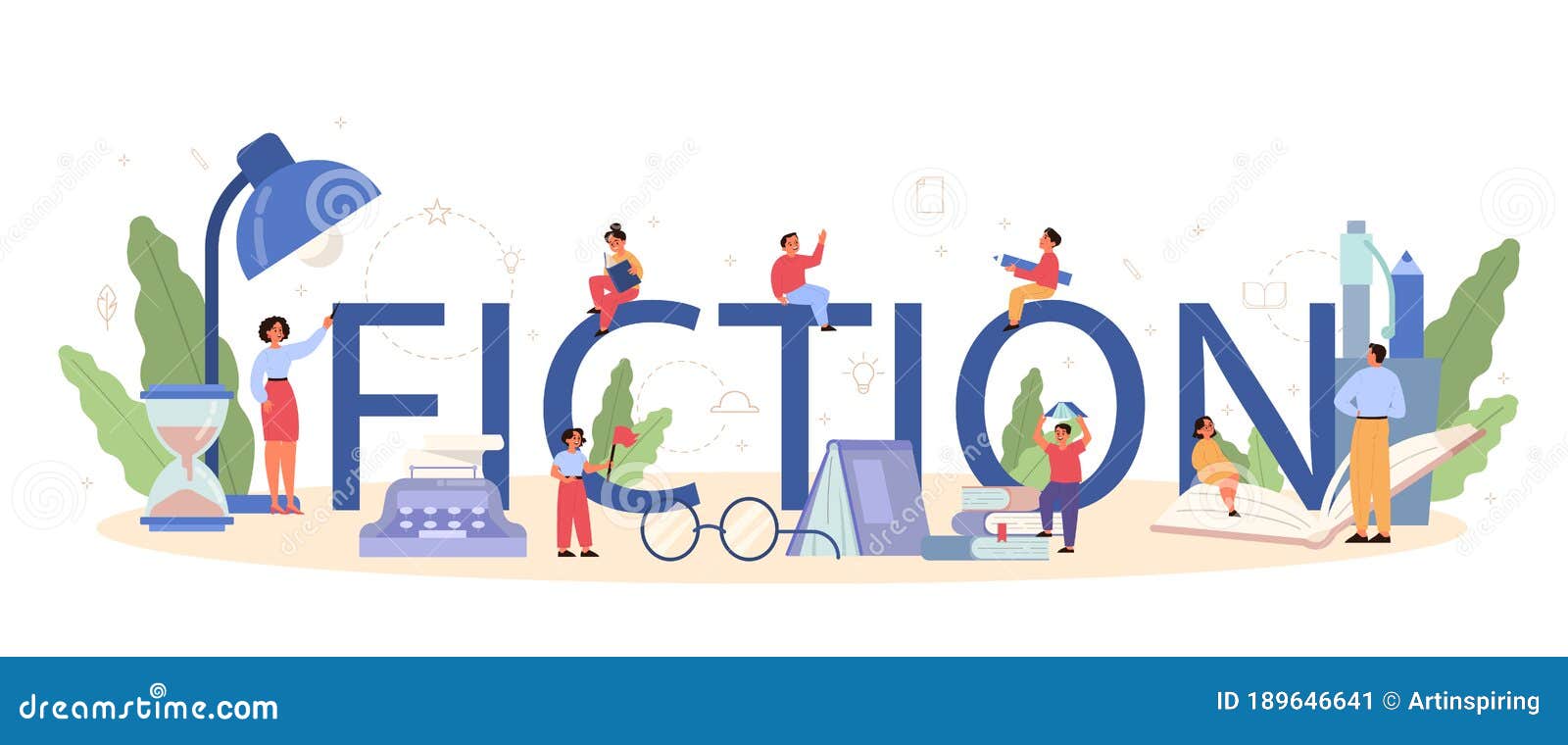 Literature School Subject Typographic Header Concept. Webinar, Course ...