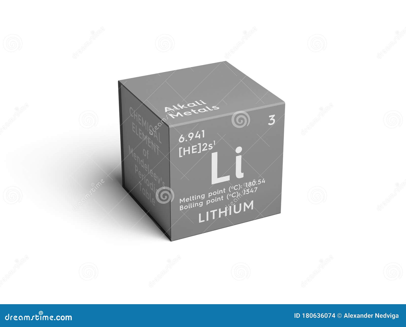 Lithium Cube With Li Sign At Lithium Plane Royalty-Free Stock Image ...