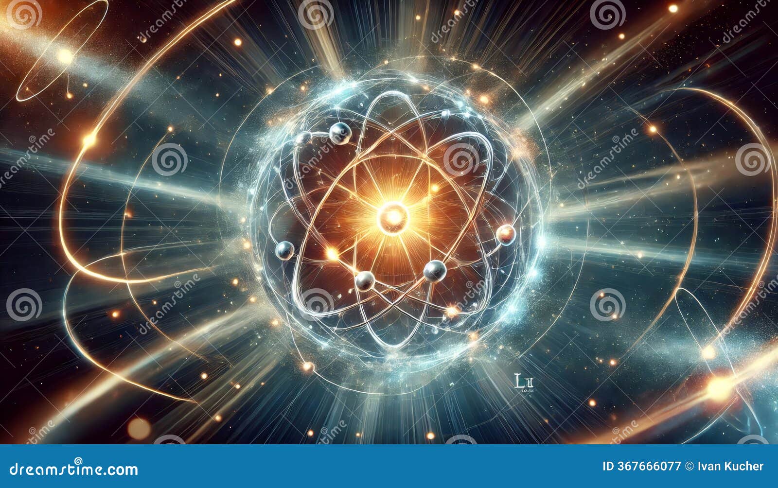 Lithium Atom Structure. Bohr Model Of Atom Cartoon Vector ...