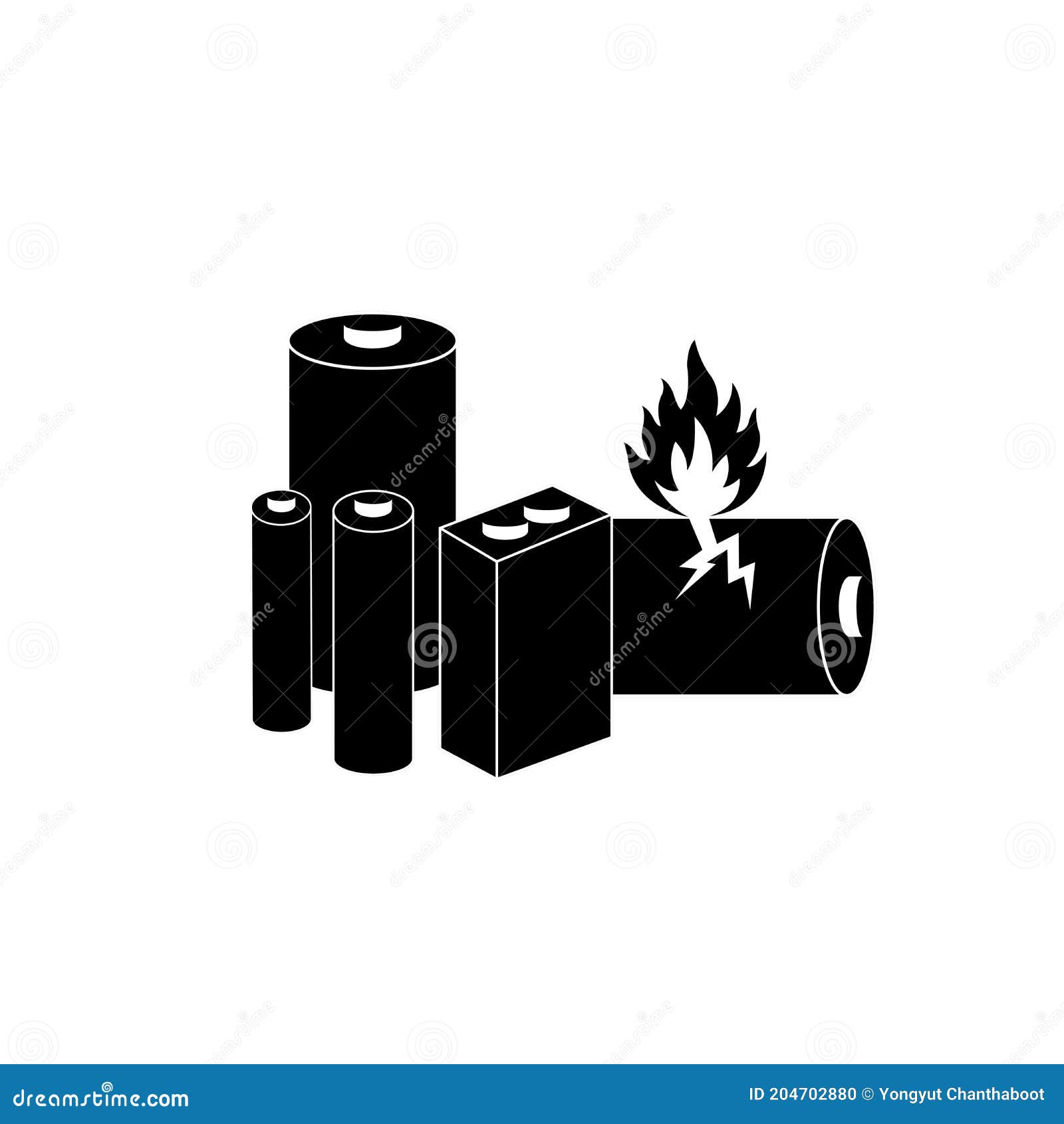 Lithium Batteries Symbol Sign, Vector Illustration, Isolate On White ...