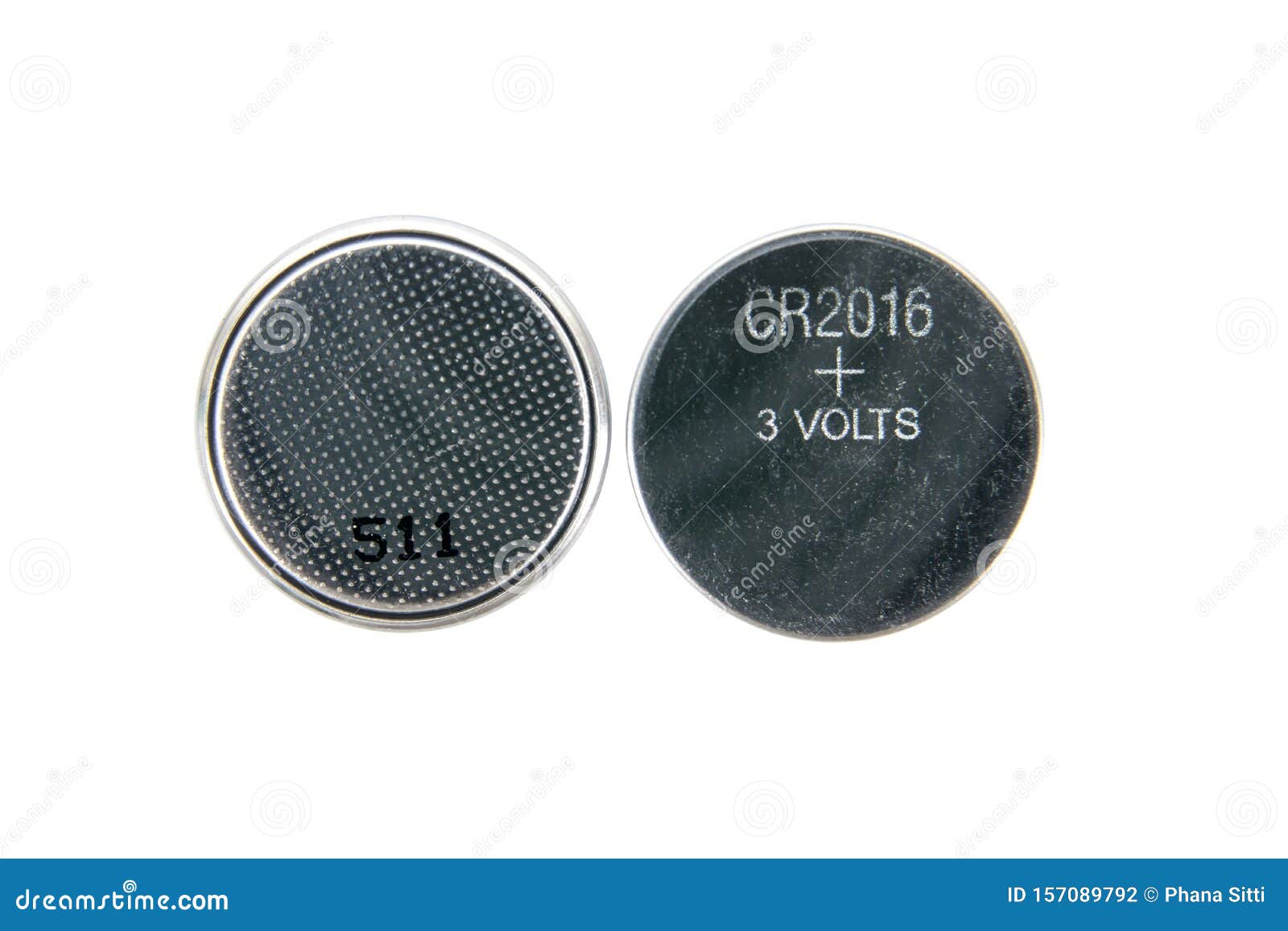 Lithium Batteries Isolated on White Background Stock Photo - Image of ...