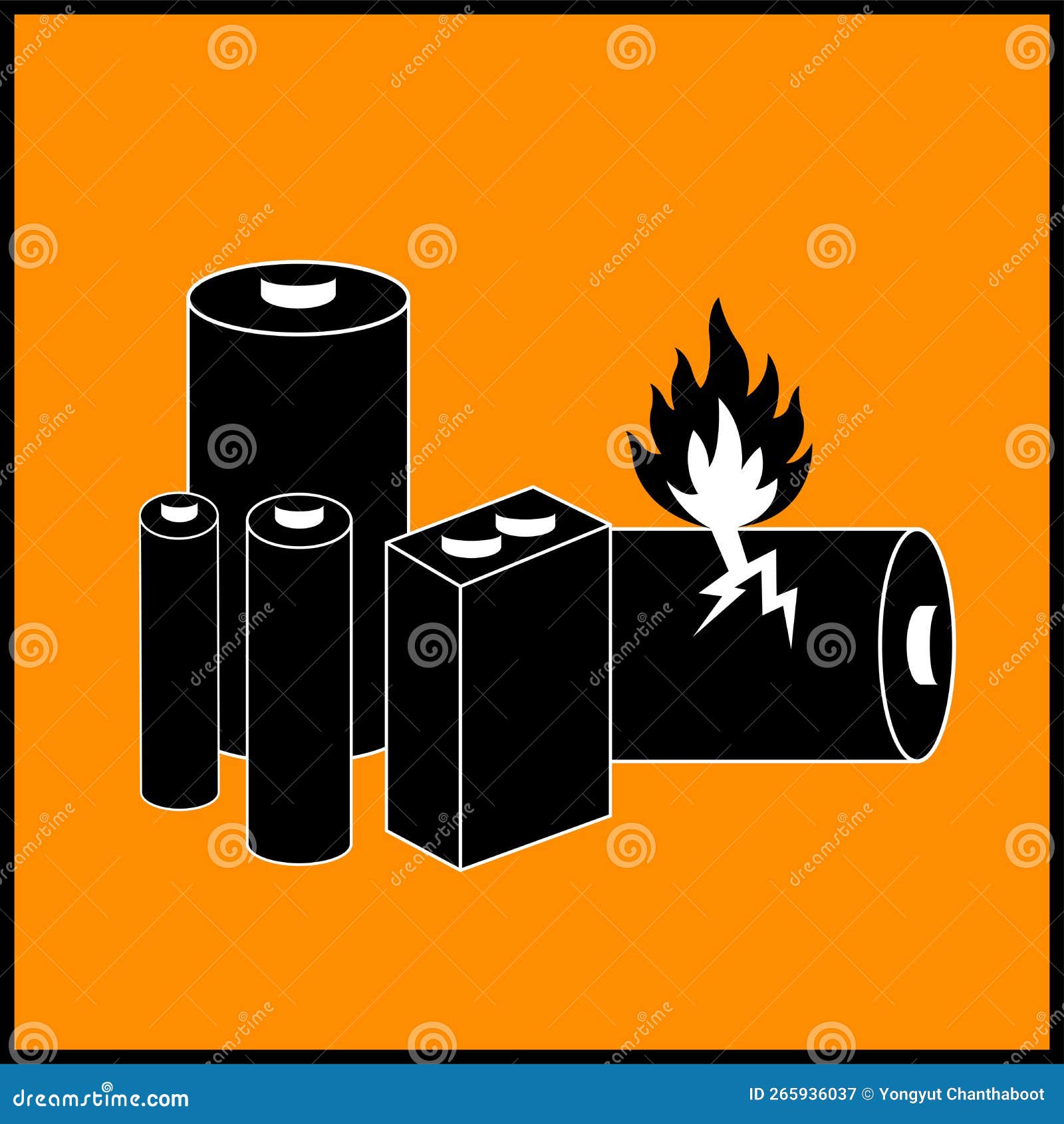 Lithium Batteries Black Icon, Vector Illustration, Isolate On White ...