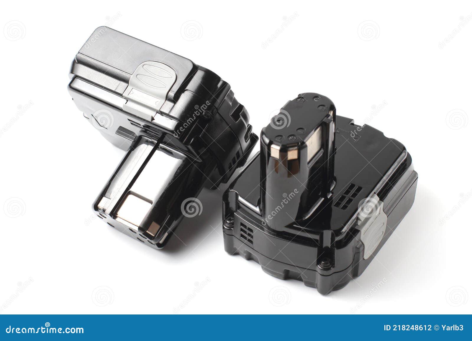 Lithium Battery for Hand Tools or Equipment, White Background, Isolate ...