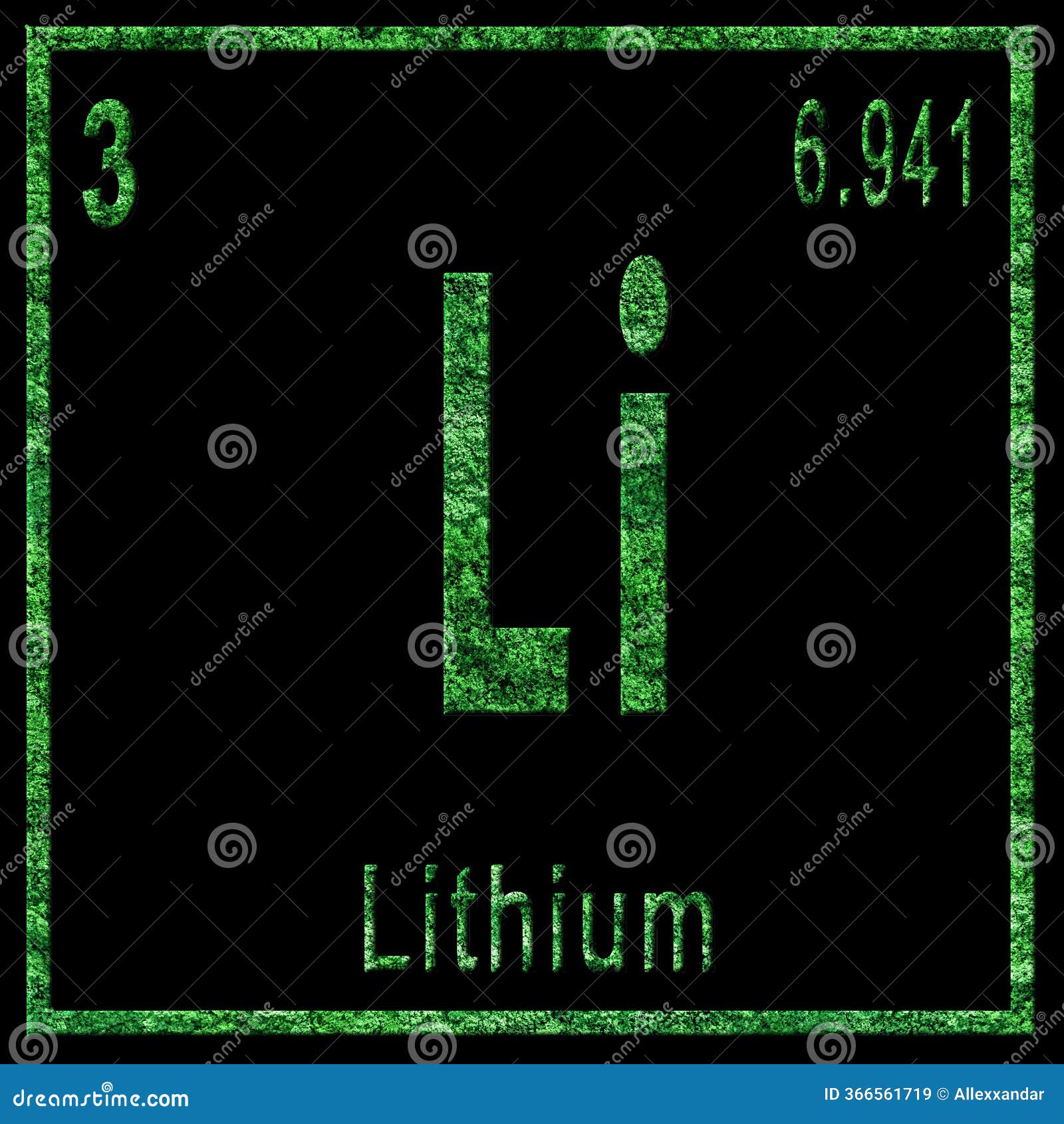 Lithium Li Chemical Element. Lithium Sign With Atomic Number. Chemical ...