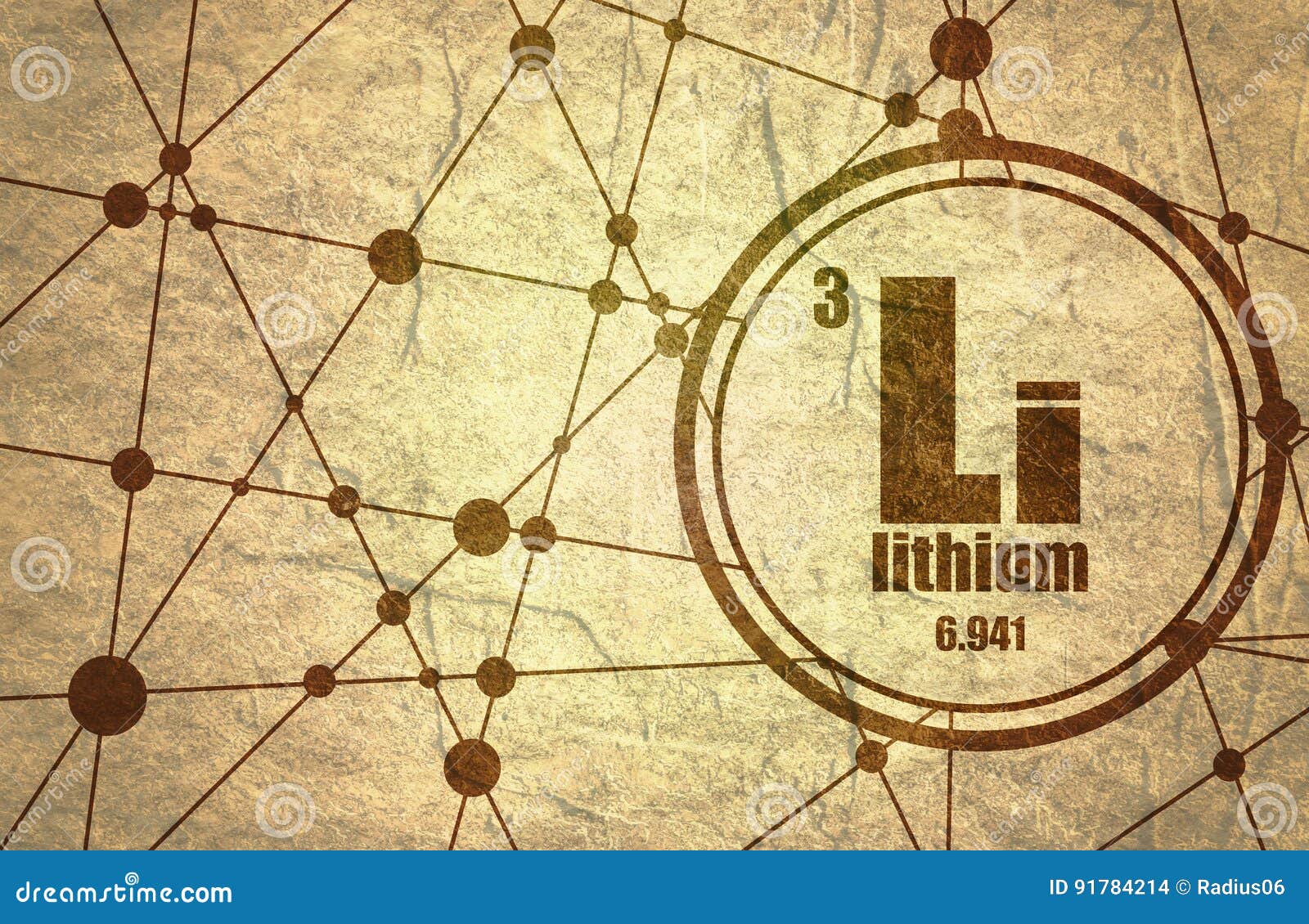 Lithium chemical element. stock illustration. Illustration of icon ...