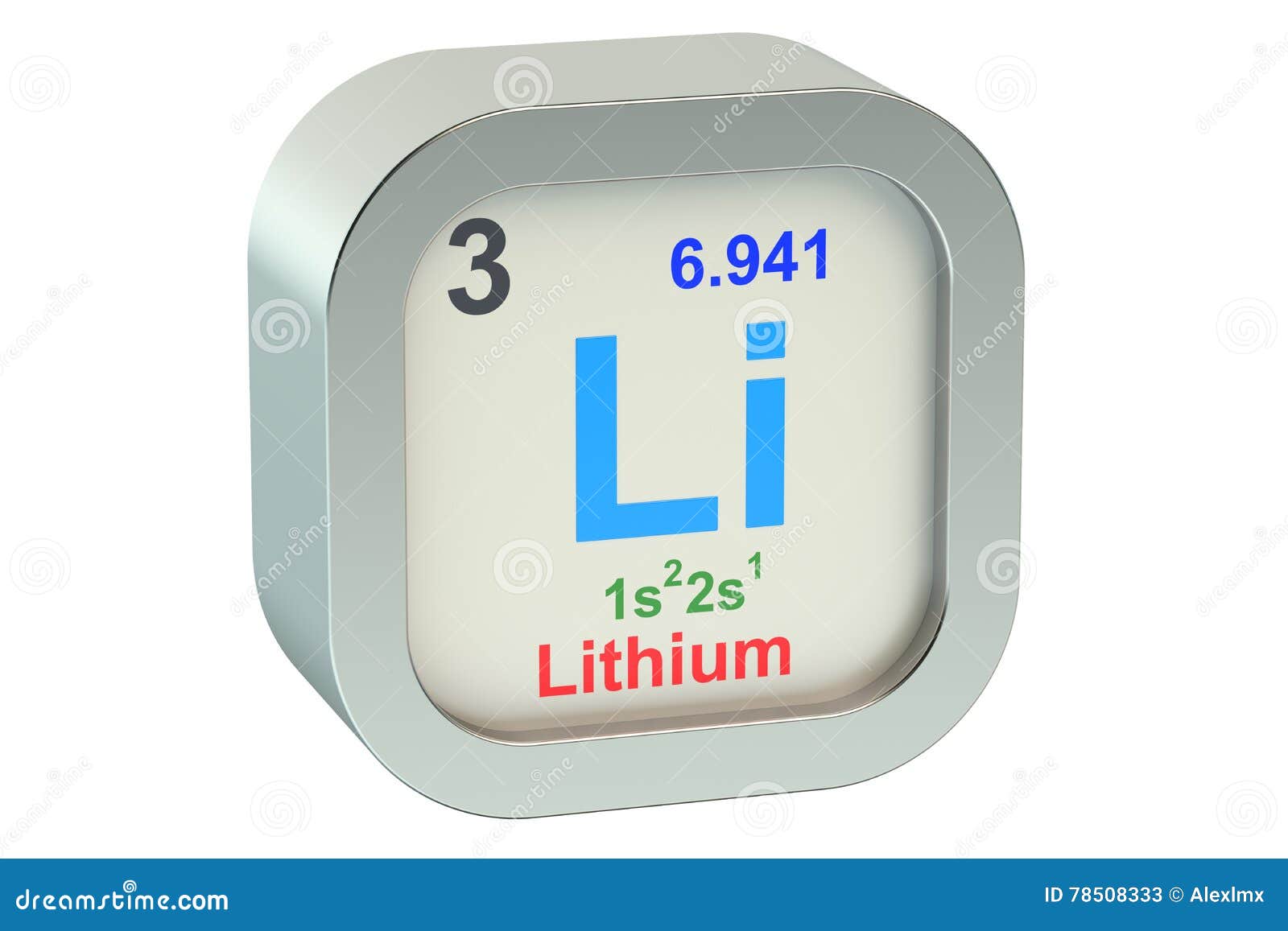 Lithium. Element Of The Periodic Table Of The Mendeleev System Stock ...
