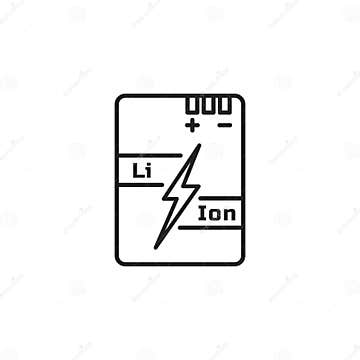 Lithium Ion Battery Icon Vector Illustration Stock Vector ...