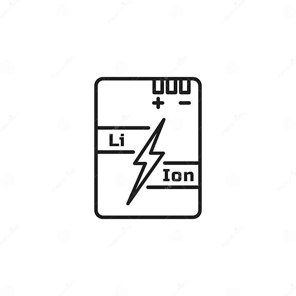 Lithium Ion Battery Icon Vector Illustration Stock Vector ...