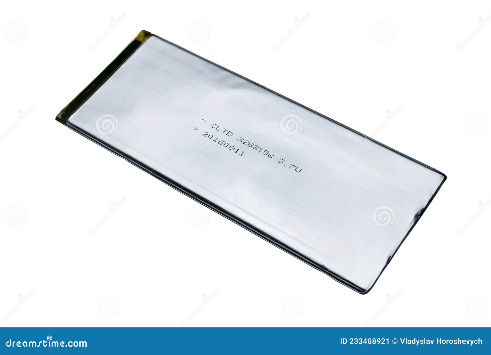 Lithium-ion Battery for Phones, Tablets and Laptops, on a White ...