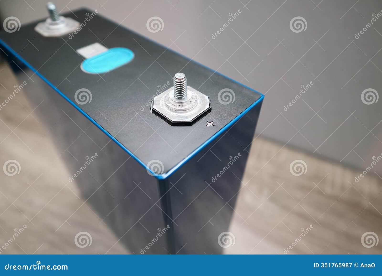 Lithium Iron Phosphate LiFePO4 Blue Prismatic Cell Isolated On White ...