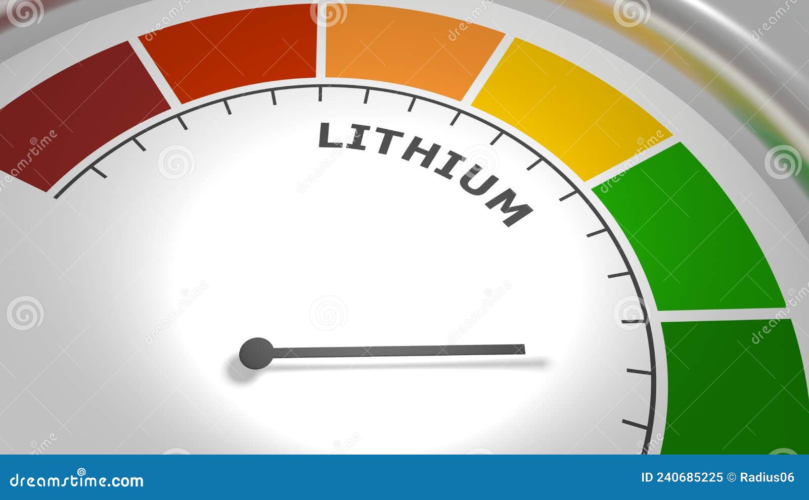 Lithium Level Abstract Scale. Food Value Measuring. 3D Render Stock ...