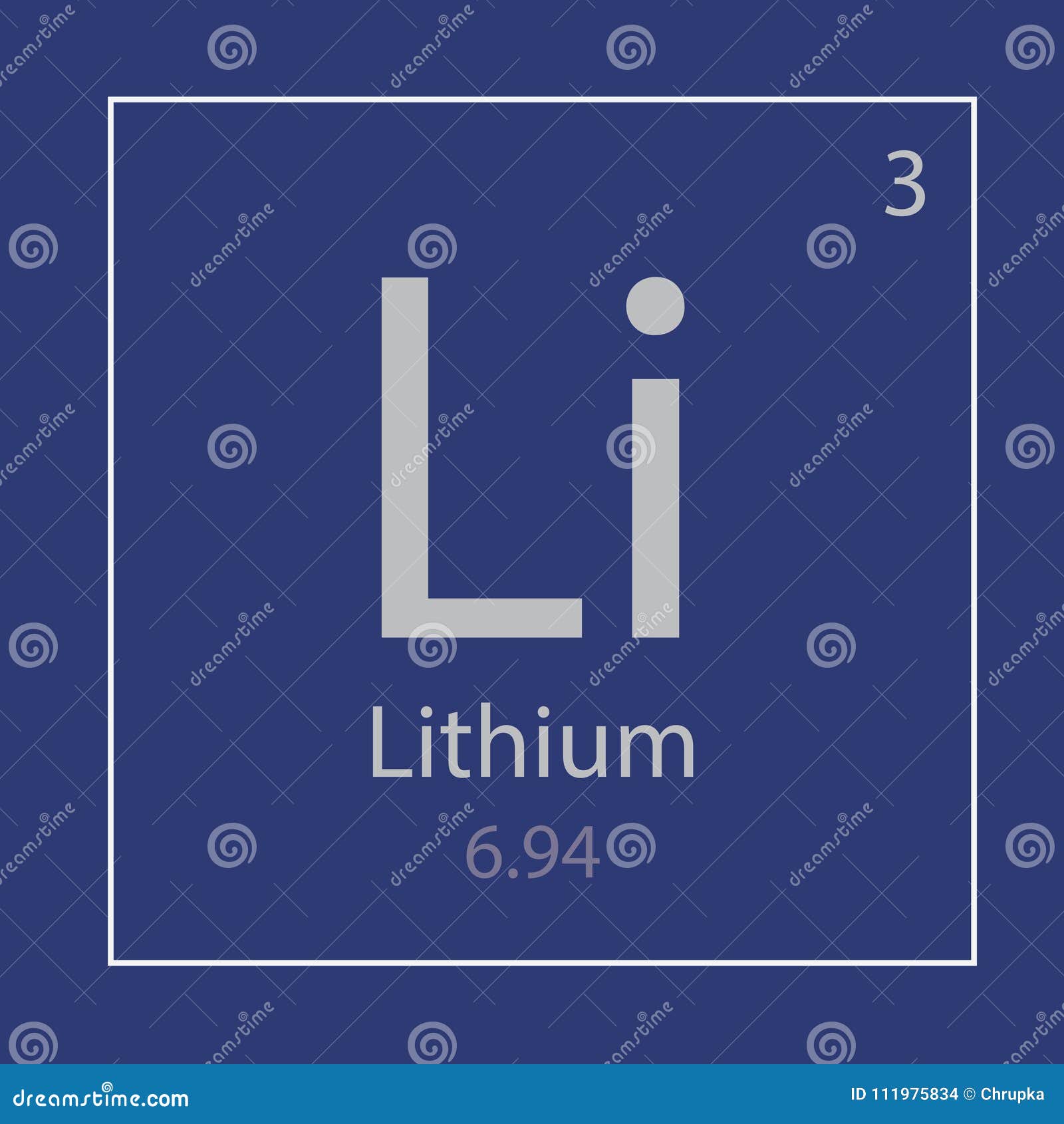 Lithium Li Chemical Element Icon Stock Vector - Illustration of element ...