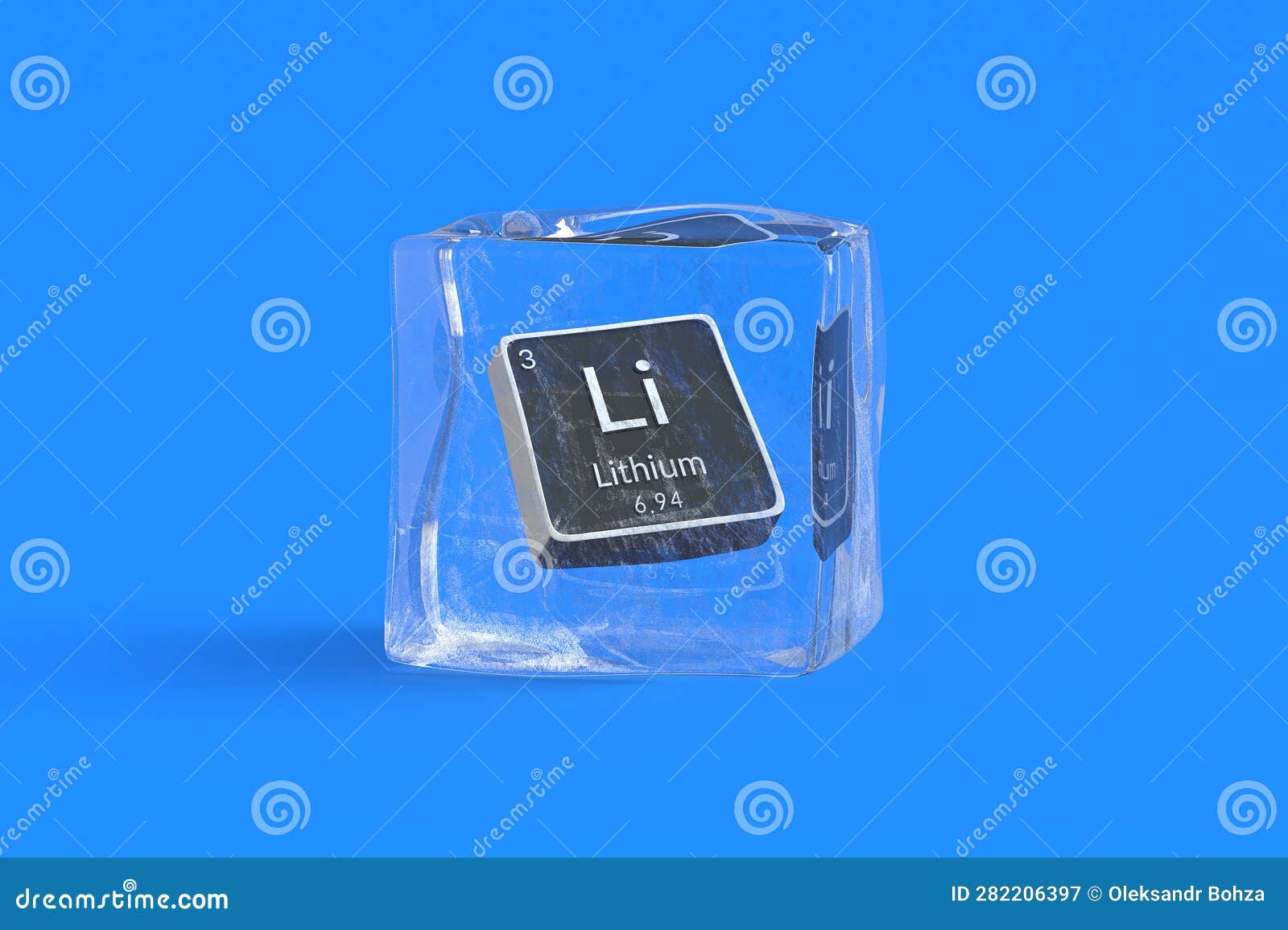 Lithium Cube With Li Sign At Lithium Plane Royalty-Free Stock Image ...