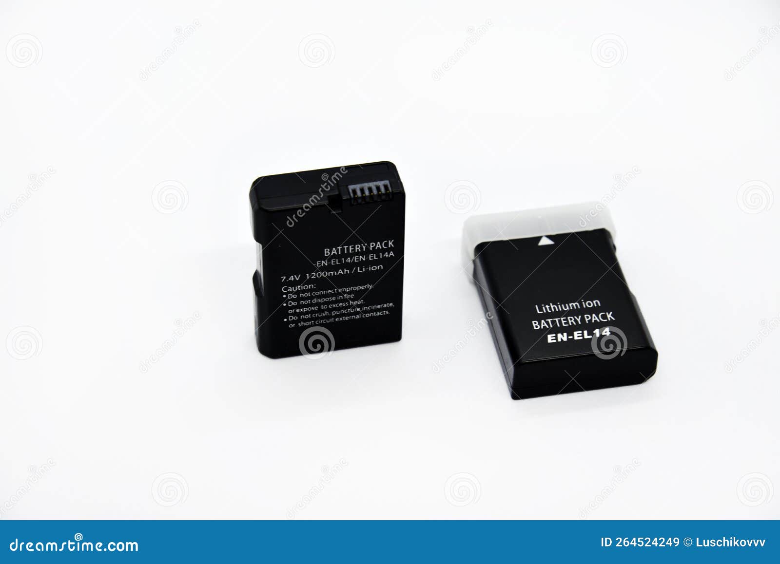 Two Lithium Ion Rechargeable Batteries Cells Type 18650 Flat Pole ...