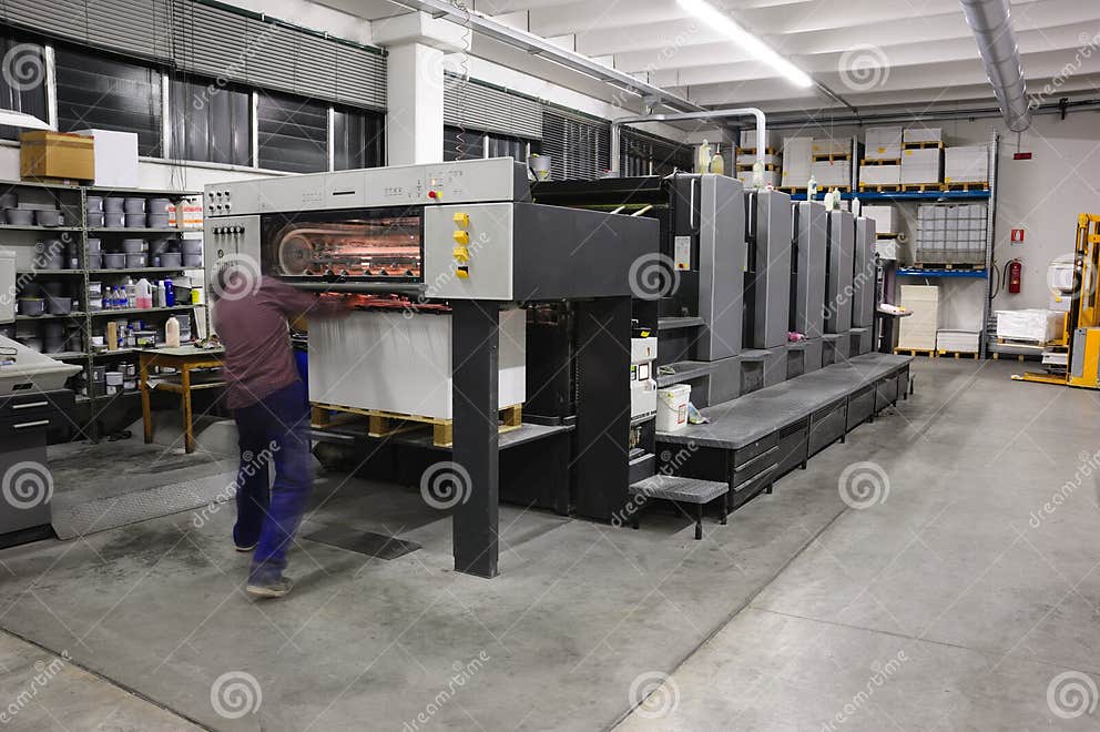 Lithography machine stock photo. Image of four, prepress - 22525324