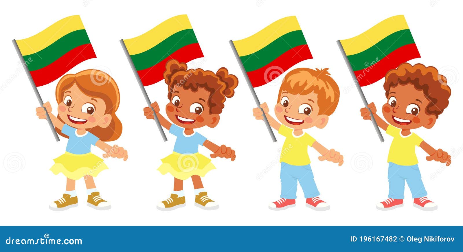 Map Of Lithuania With Flag Cartoon Vector | CartoonDealer.com #3013227