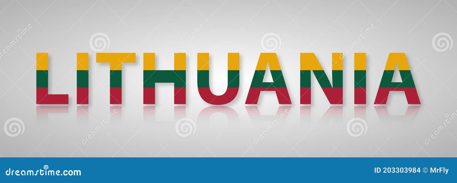 Lithuania Flag Letters, Vector Illustration Stock Vector - Illustration ...