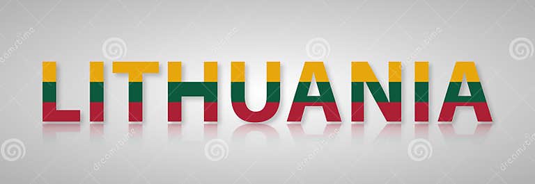 Lithuania Flag Letters, Vector Illustration Stock Vector - Illustration ...