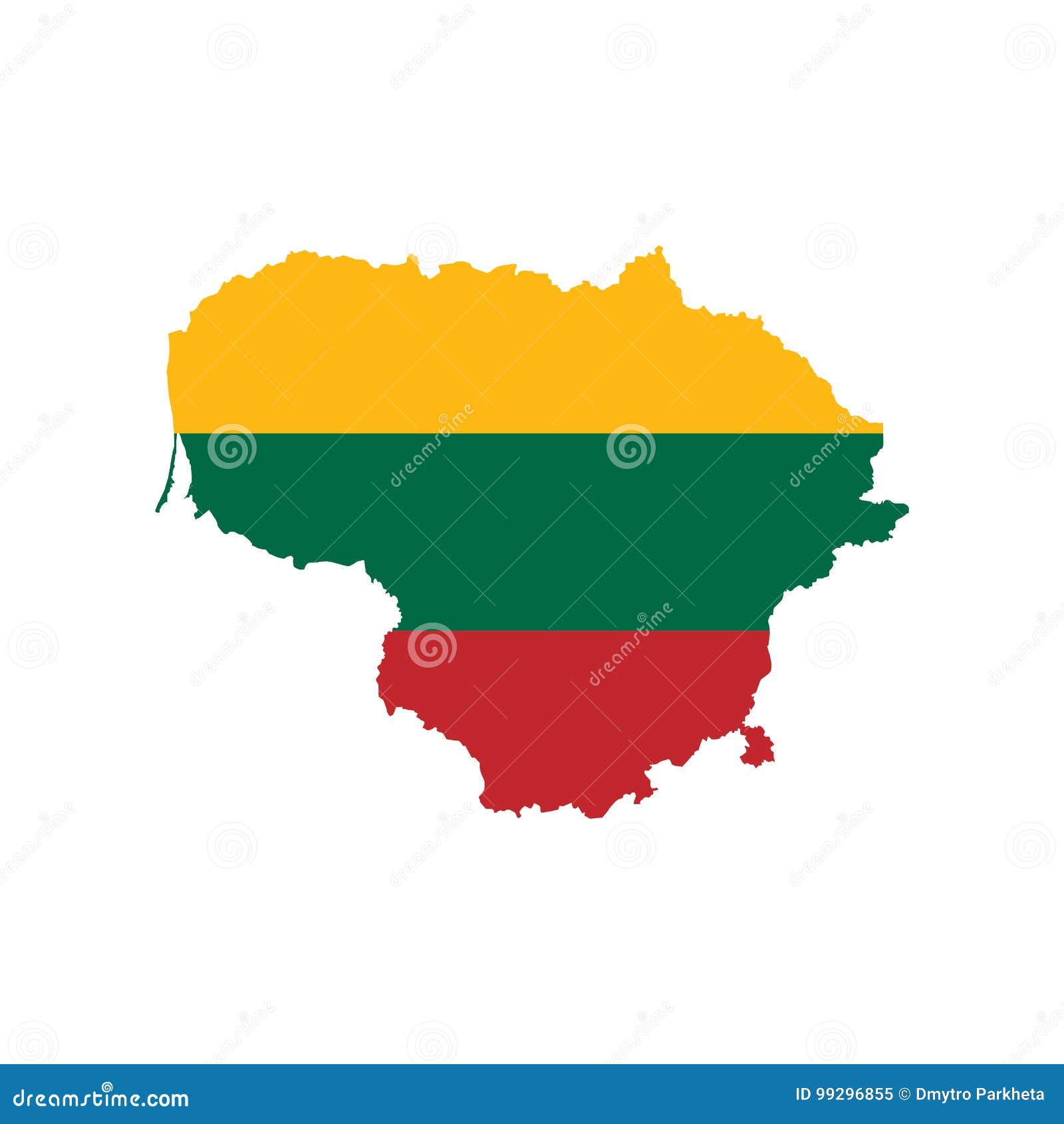 Lithuania flag and map stock vector. Illustration of nation - 99296855