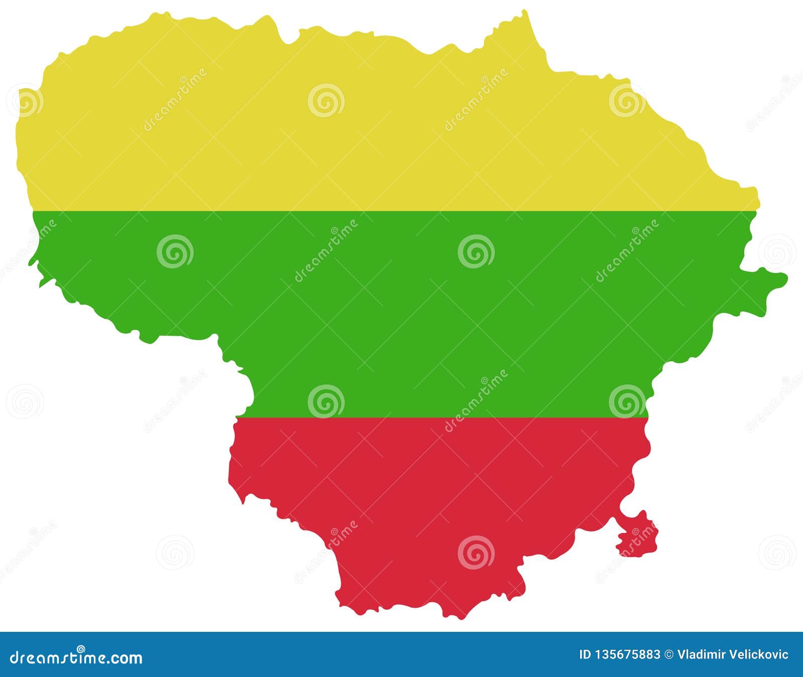 Lithuania Flag and Map - Republic of Lithuania Stock Vector ...