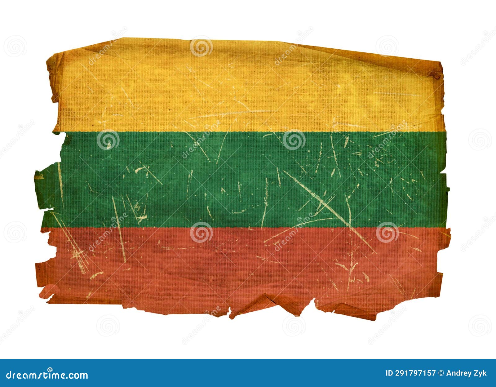 Lithuania Flag Depicted In Paint Colors On Shiny Crumpled Aluminium ...