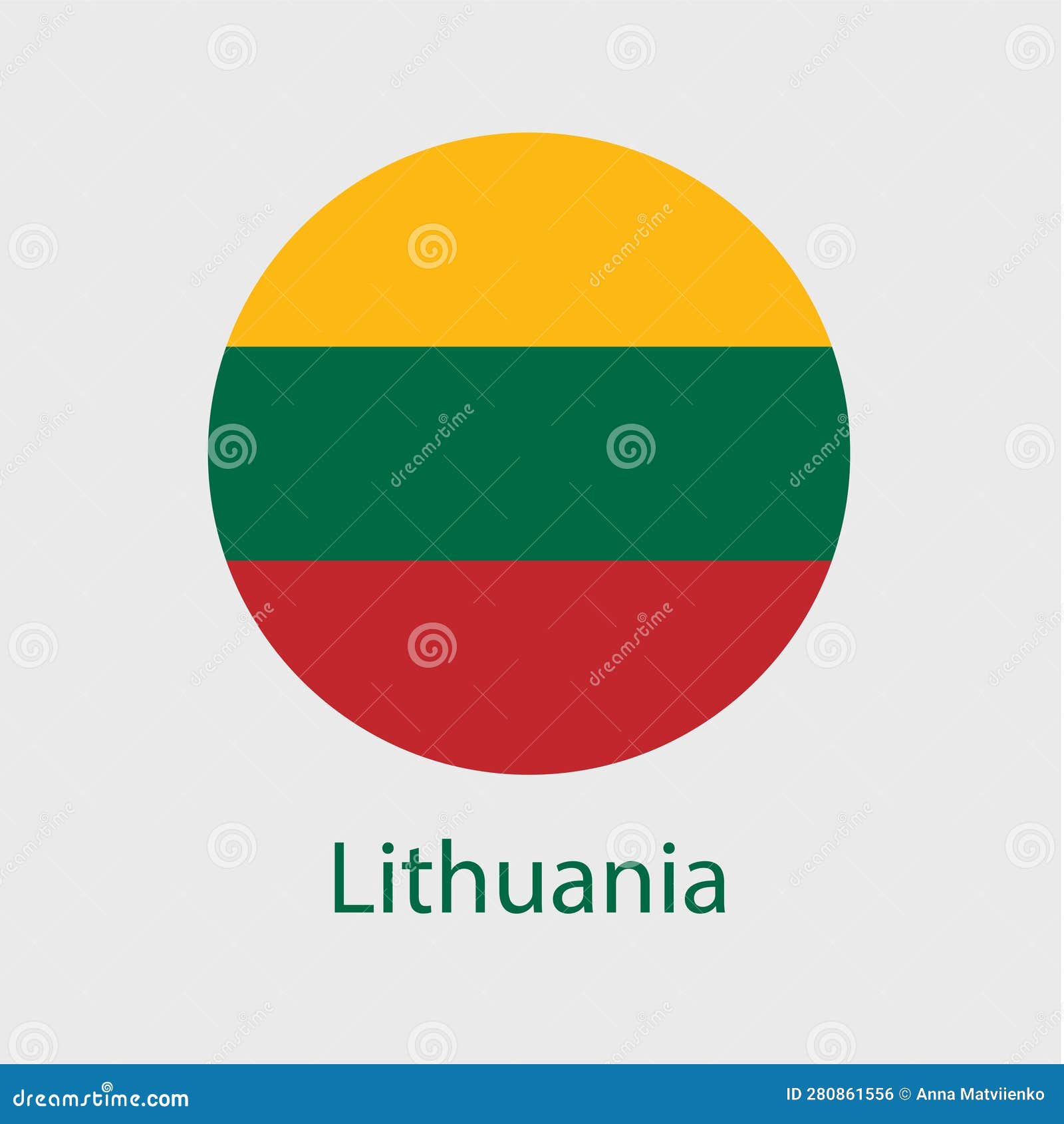 Lithuania Flag Vector Icons Set of Illustrations Stock Vector ...