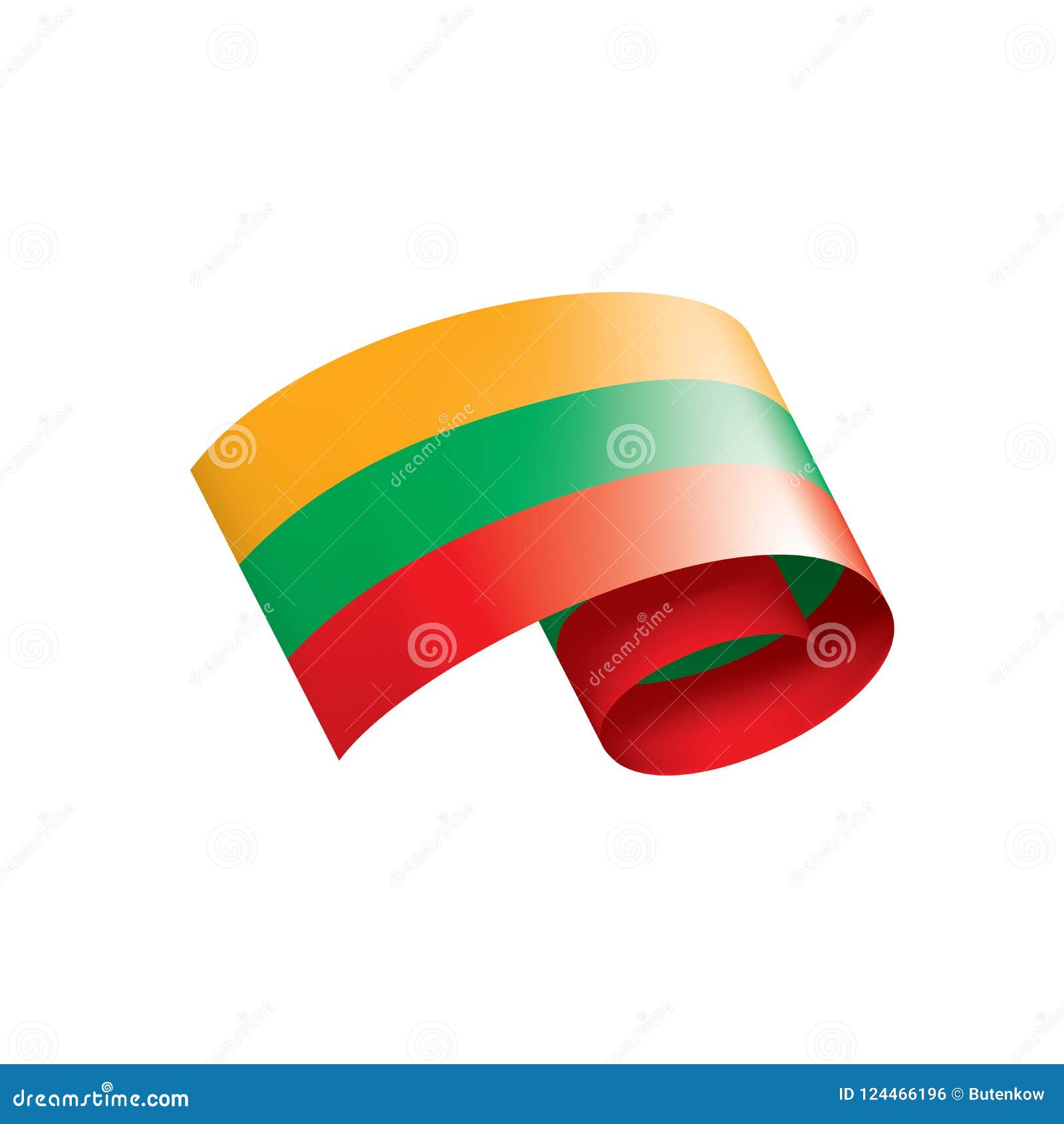 Lithuania Flag, Vector Illustration on a White Background Stock Vector ...
