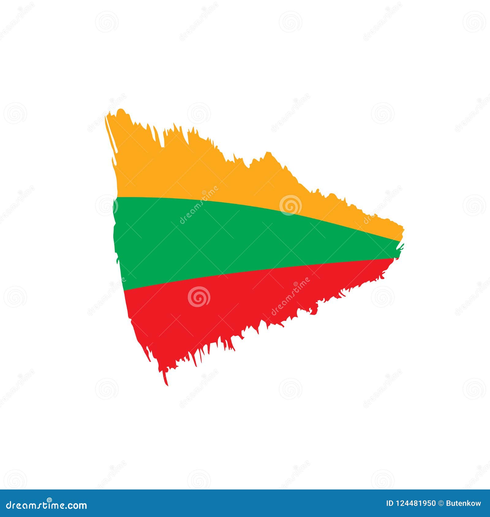 Lithuania Flag, Vector Illustration Stock Vector - Illustration of ...
