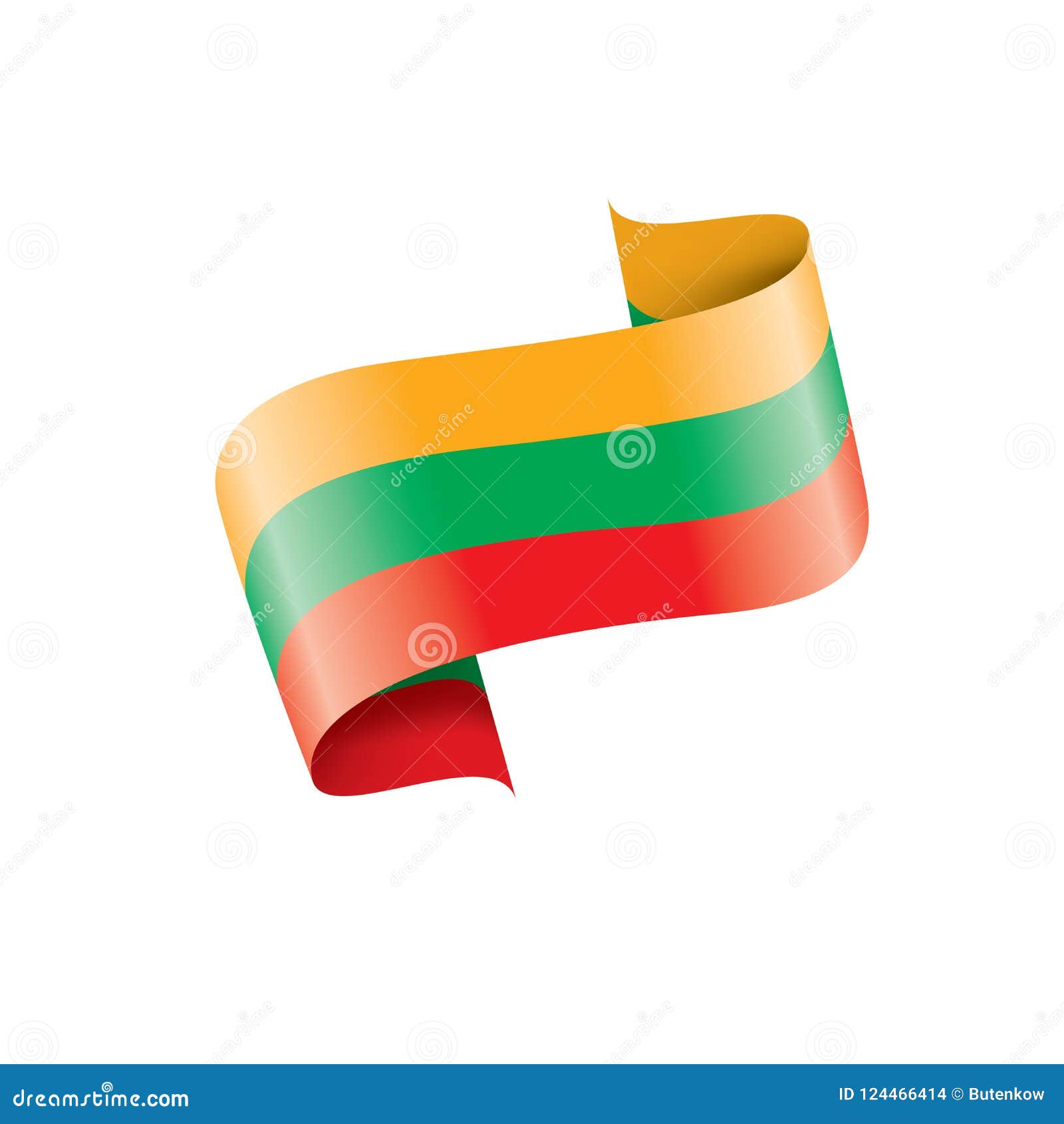 Lithuania Flag, Vector Illustration on a White Background Stock Vector ...
