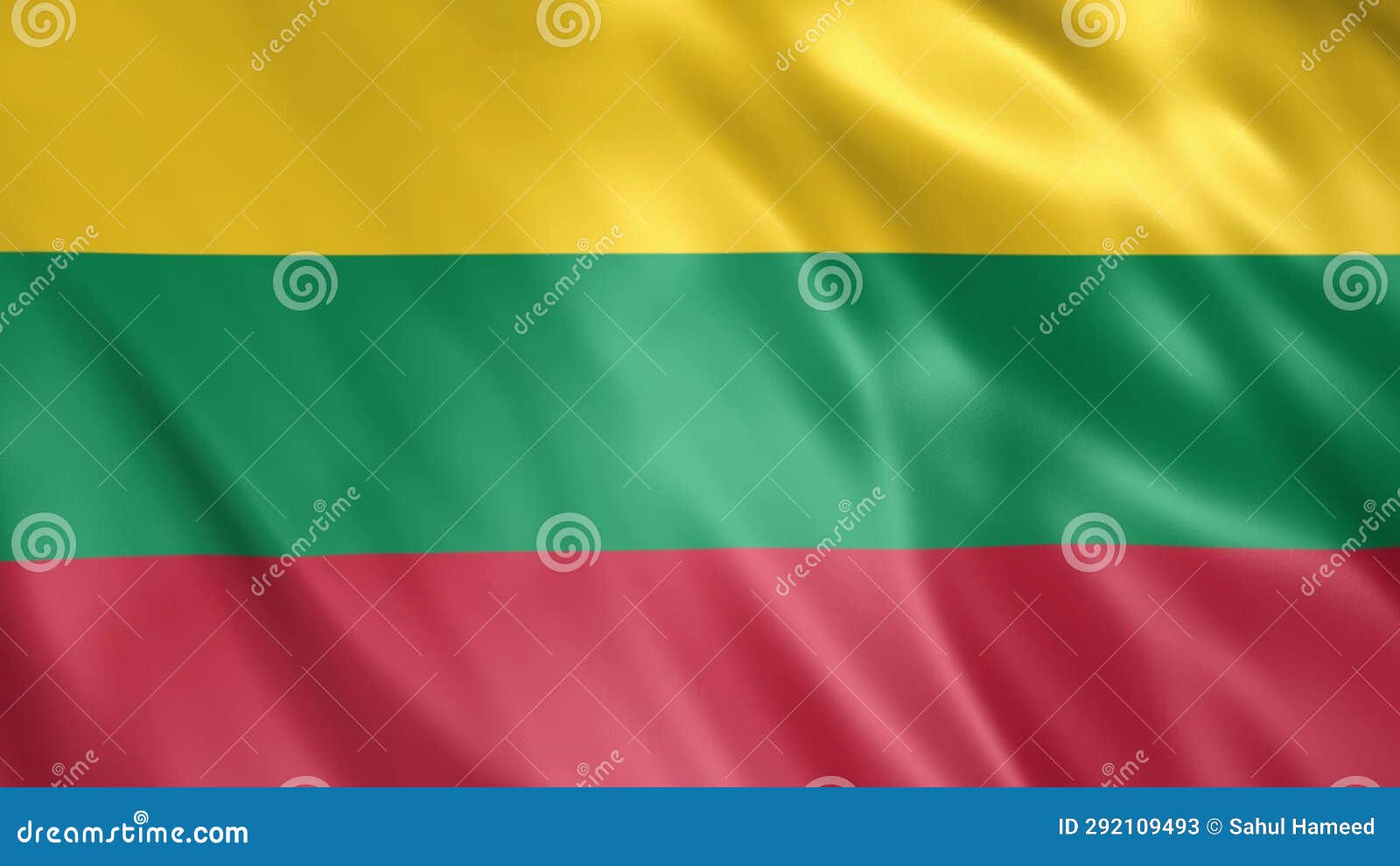 Lithuania Flag Video Animation with Seamless Loop Stock Video - Video ...