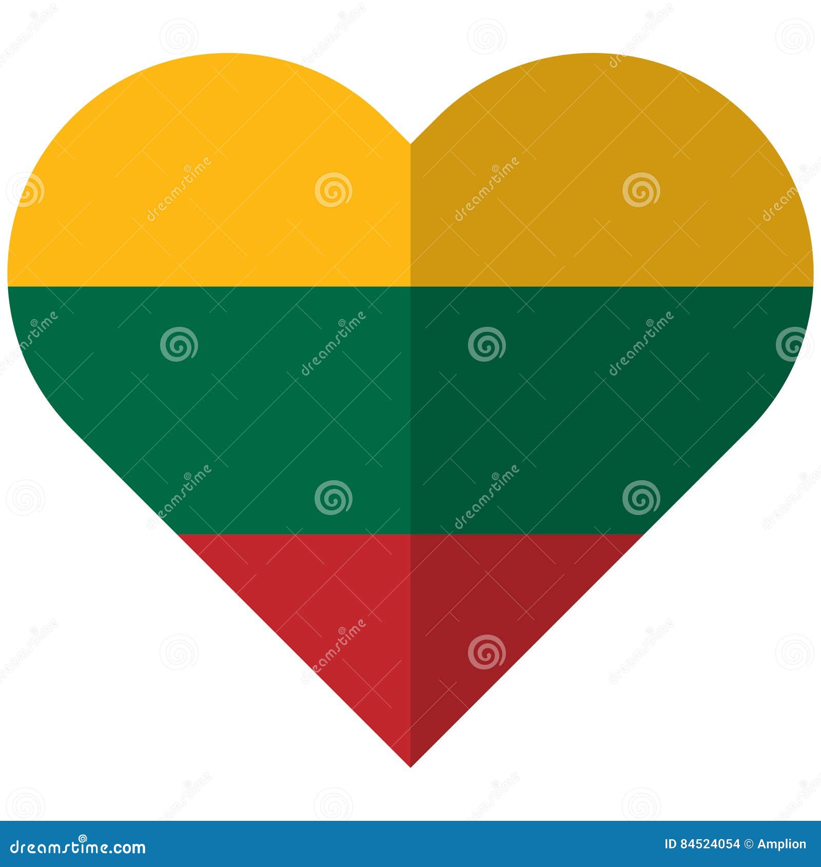 Lithuania flat heart flag stock vector. Illustration of official - 84524054