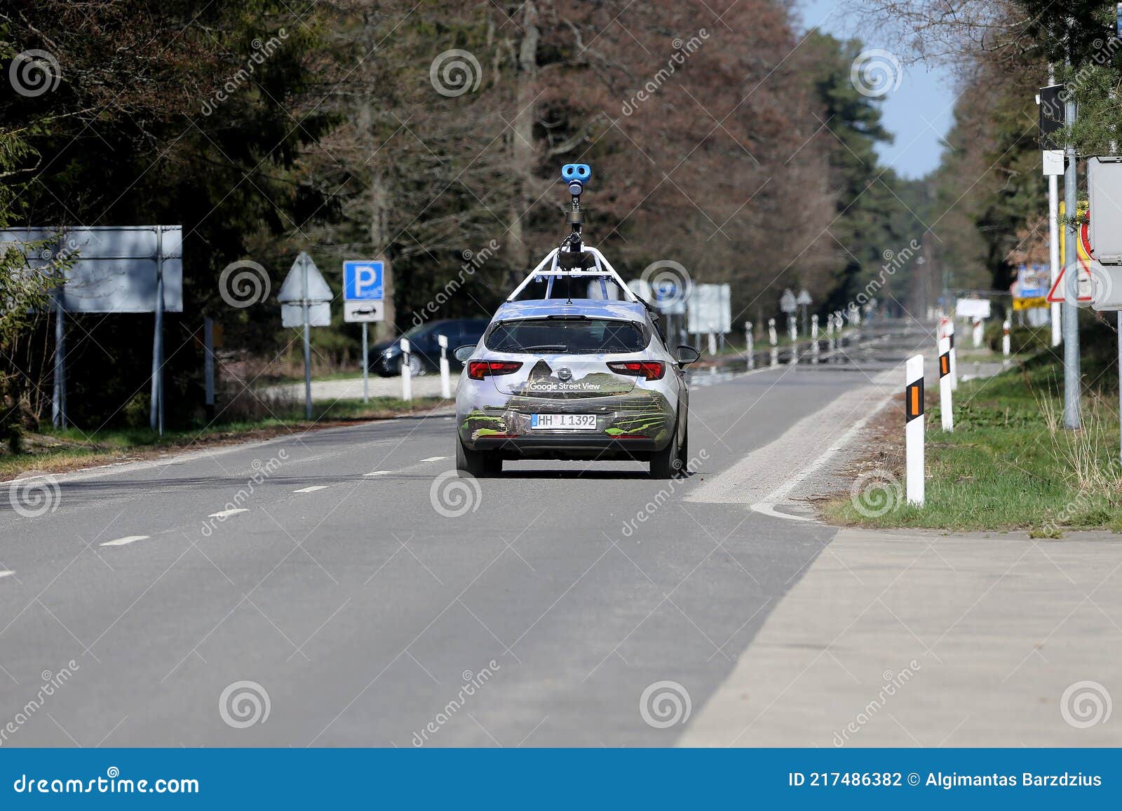 Lithuania, Google Street View Vehicle Driving through Neringa ...