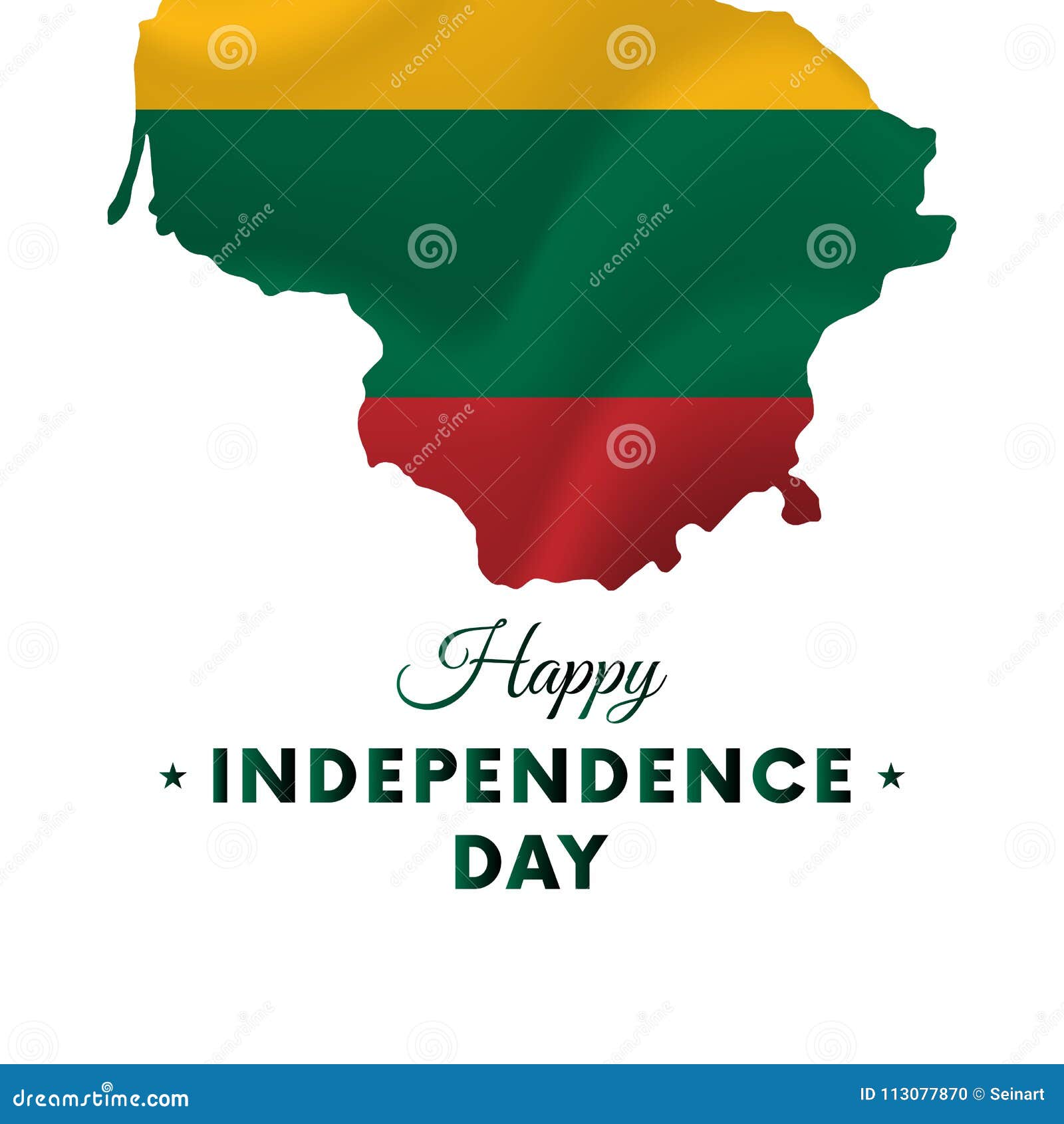 Lithuania Independence Day. Lithuania Map. Vector Illustration. Stock ...