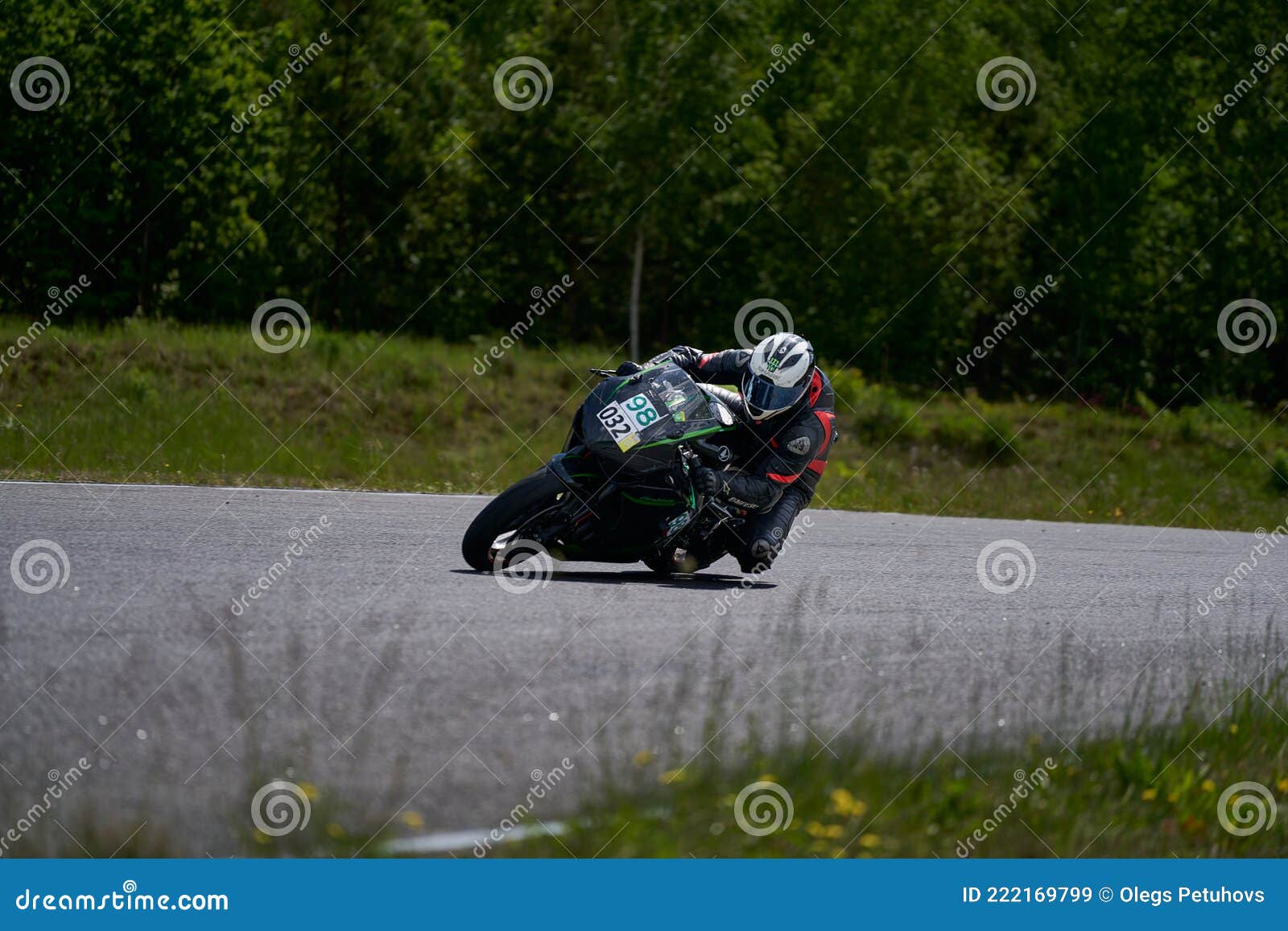 Lithuania, Kaunas 05-06-2021 Closeup Portrait of a Biker Front View ...