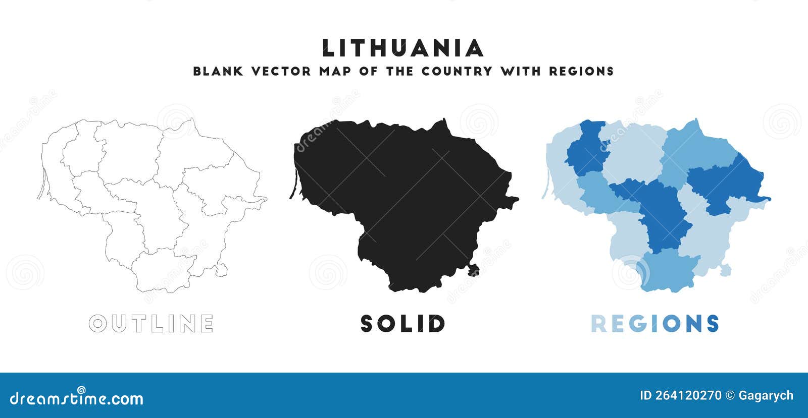 Lithuania map. stock vector. Illustration of earth, northern - 264120270