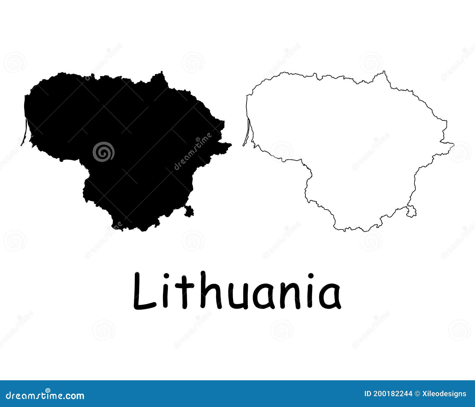 Lithuania Map Silhouette. Royalty-Free Stock Photography ...