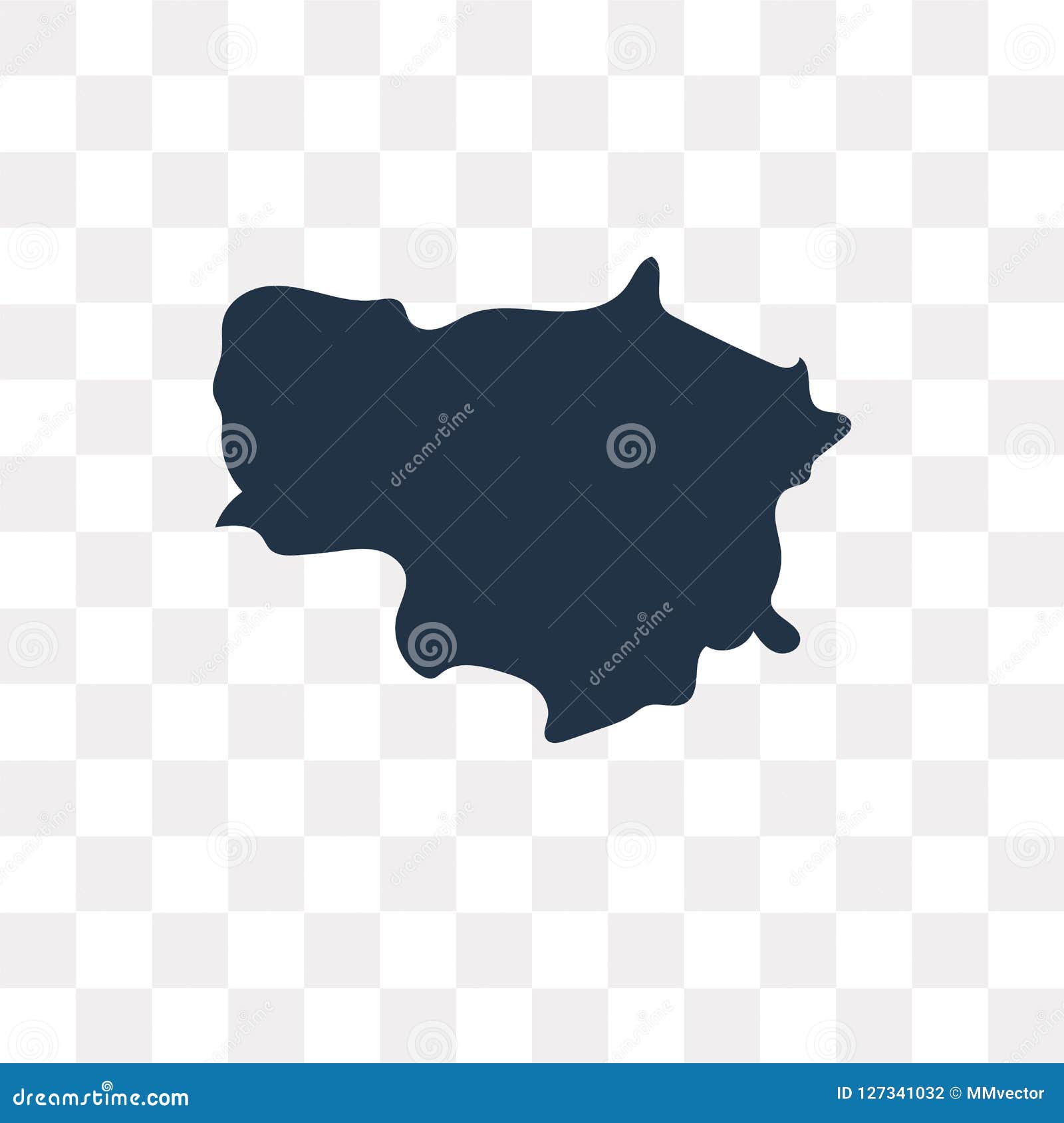 Lithuania Map Vector Icon Isolated on Transparent Background, Li Stock ...