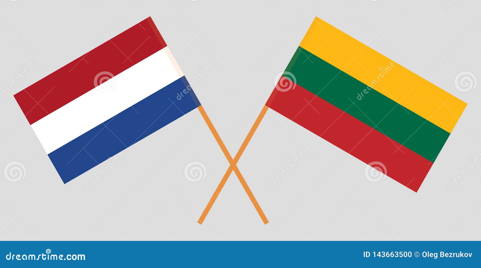Lithuania and Netherlands. the Lithuanian and Netherlandish Flags ...