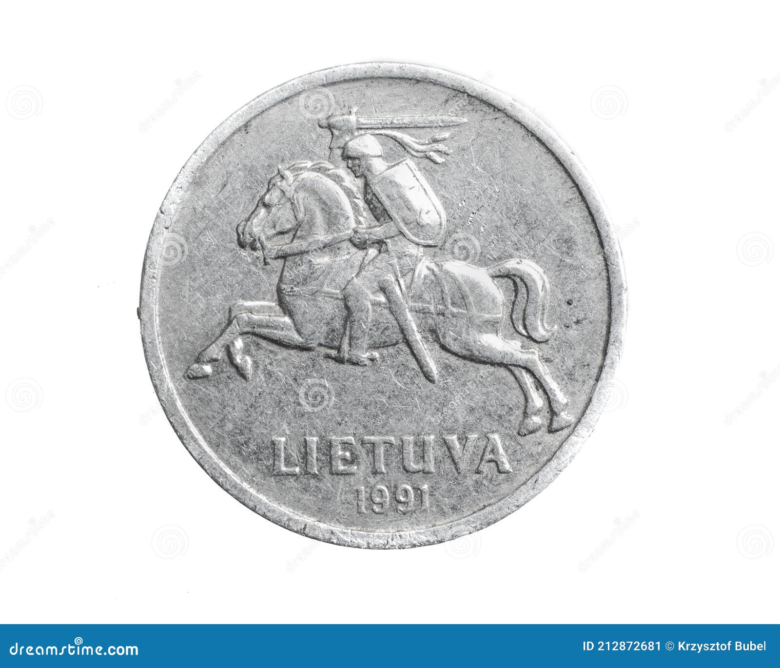 Lithuania One Centas Coin on a White Isolated Background Stock Image ...