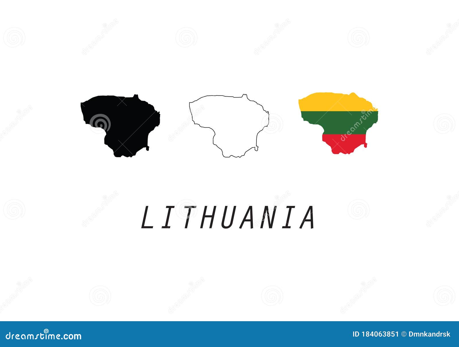 Lithuania Outline Map Royalty-Free Stock Photography | CartoonDealer ...