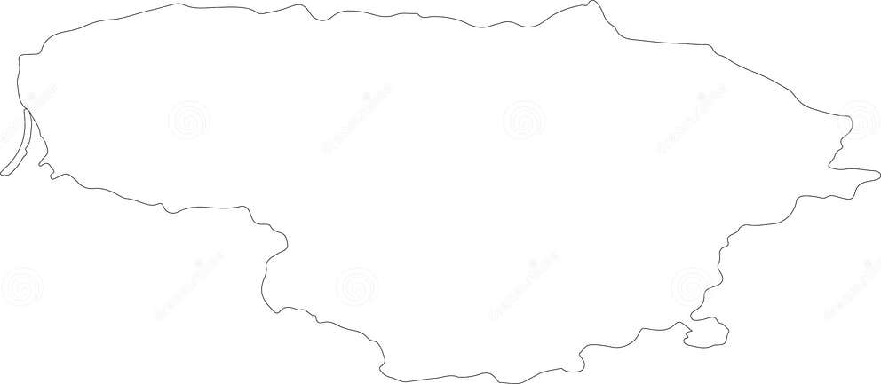 Lithuania outline map stock illustration. Illustration of vector ...